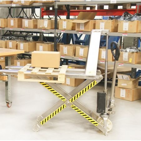 Transpalette Inox Haute Levée | Ergonomie Milieu Humide - Sol Direct